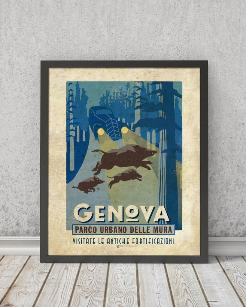 Genova - Parco Urbano delle Mura | Targhe e Stampe Vintage | VIMAGES